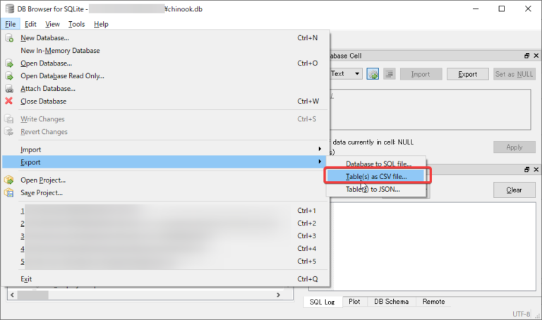 SQLiteデータベースをCSV・JSONにエクスポートするには？ | ばすにっきTips